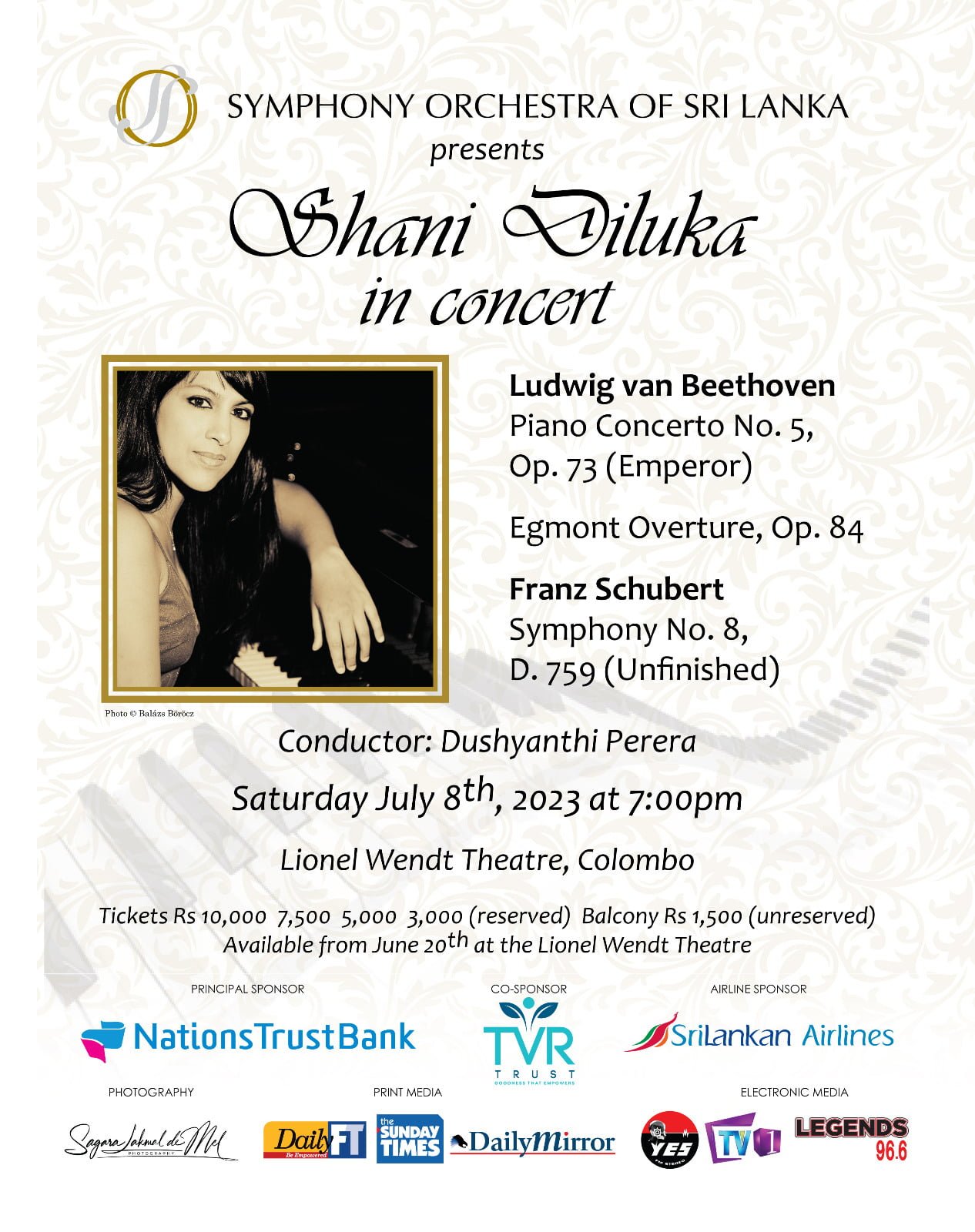 Symphony Orchestra of Sri Lanka presents Shani Diluka in concert ...